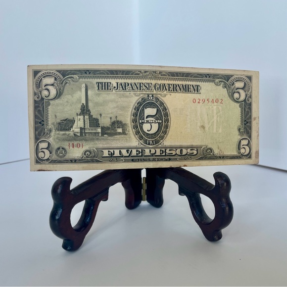 Other | Vintage Japanese Government 5 Peso Note Art Display | Poshmark